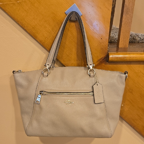 Coach | Bags | Coach Tan Leather 79997 Prairie Shoulder Bag With ...